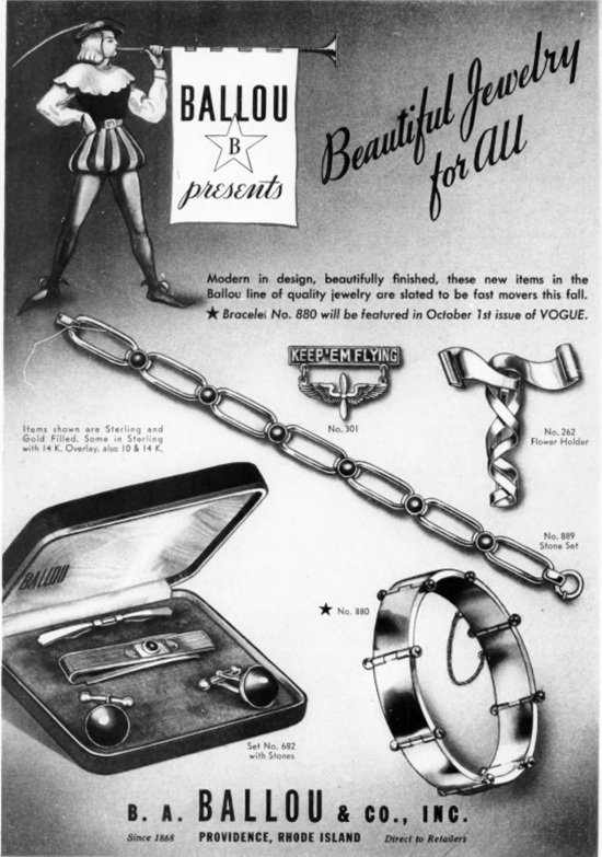 B.A. Ballou Jewelry Manufacturing Company History - Jewelry ID
