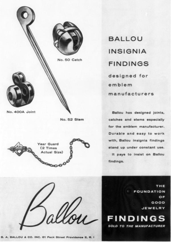 B.A. Ballou Jewelry Manufacturing Company History - Jewelry ID