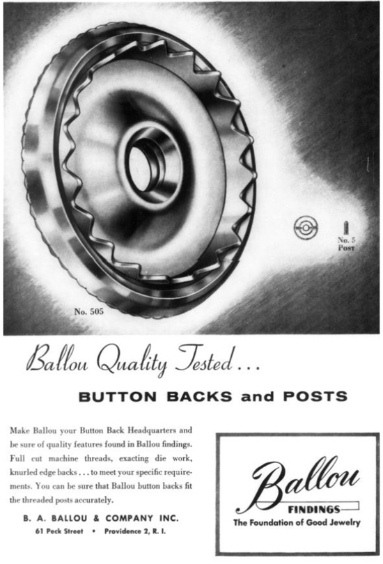 B.A. Ballou Jewelry Manufacturing Company History - Jewelry ID